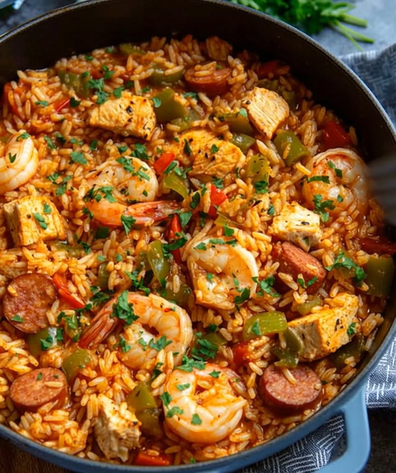 Chicken and Shrimp Jambalaya Recipe – Old Grandma Recipes