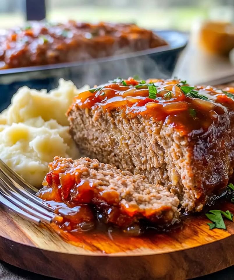 Amish Country Meatloaf Bake with Creamy Brown Gravy Magic – Old Grandma ...